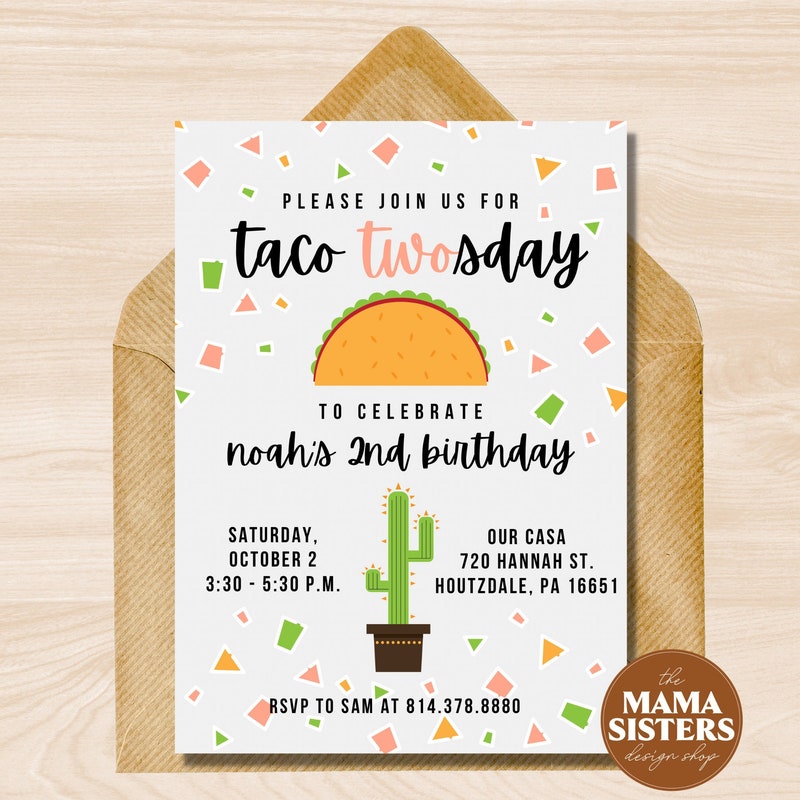 Taco Twosday Invite - Etsy