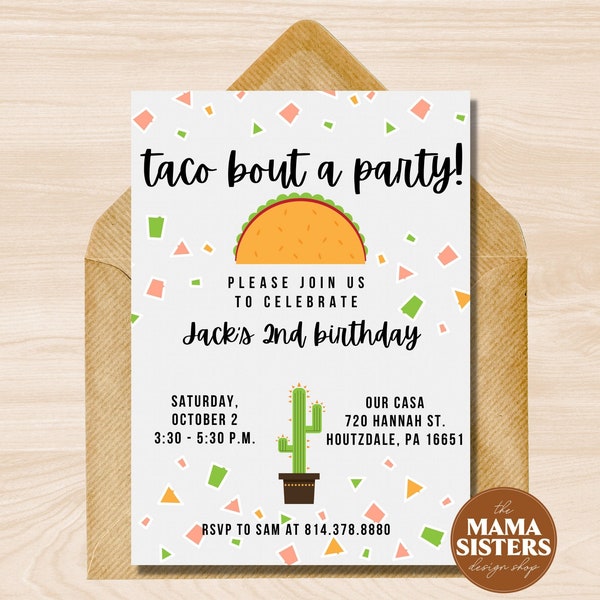 Taco Twosday Invite - Etsy