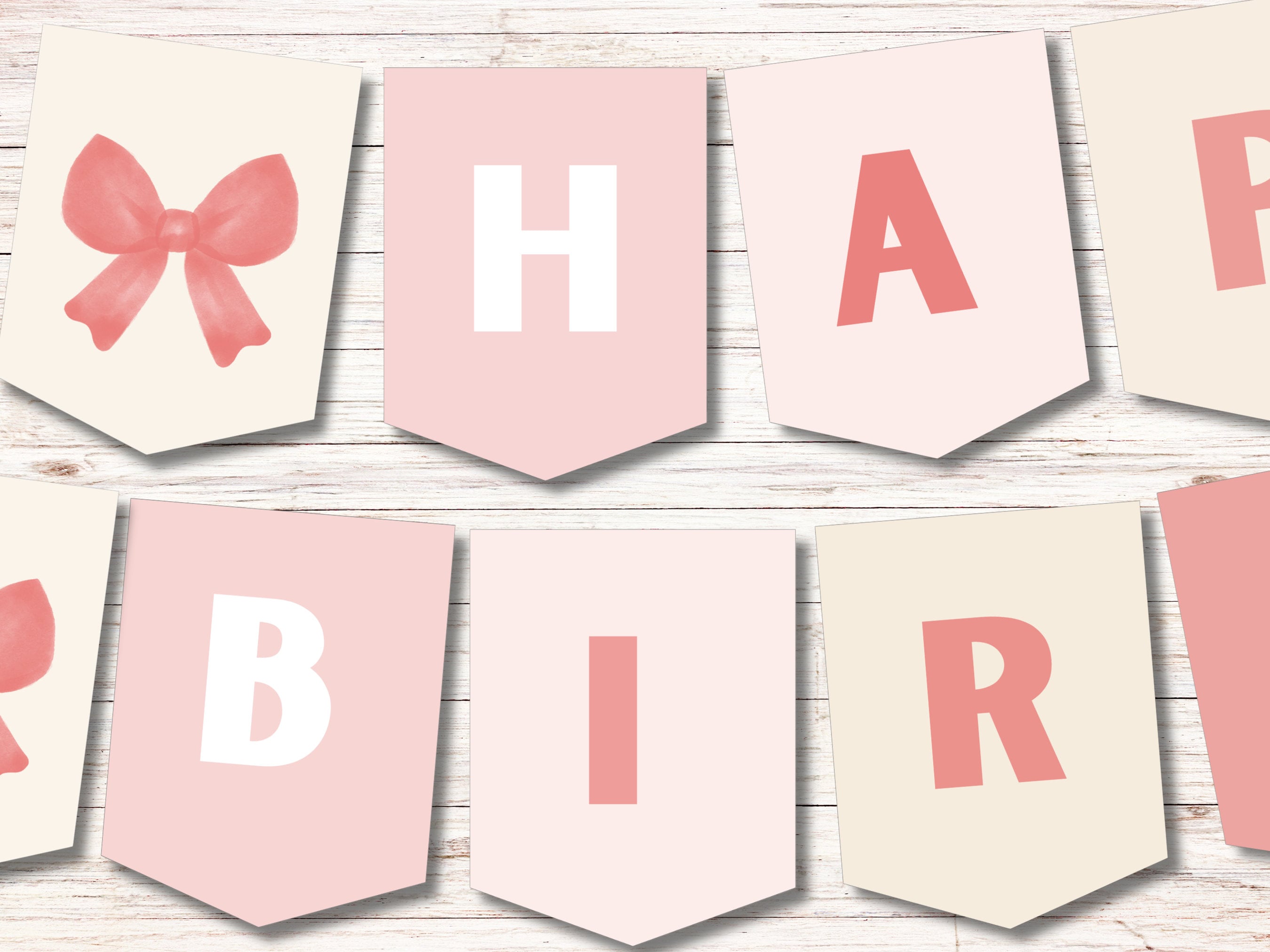 Pink Bow Birthday Decor, Bow Birthday Banner, Bow Birthday Decorations ...