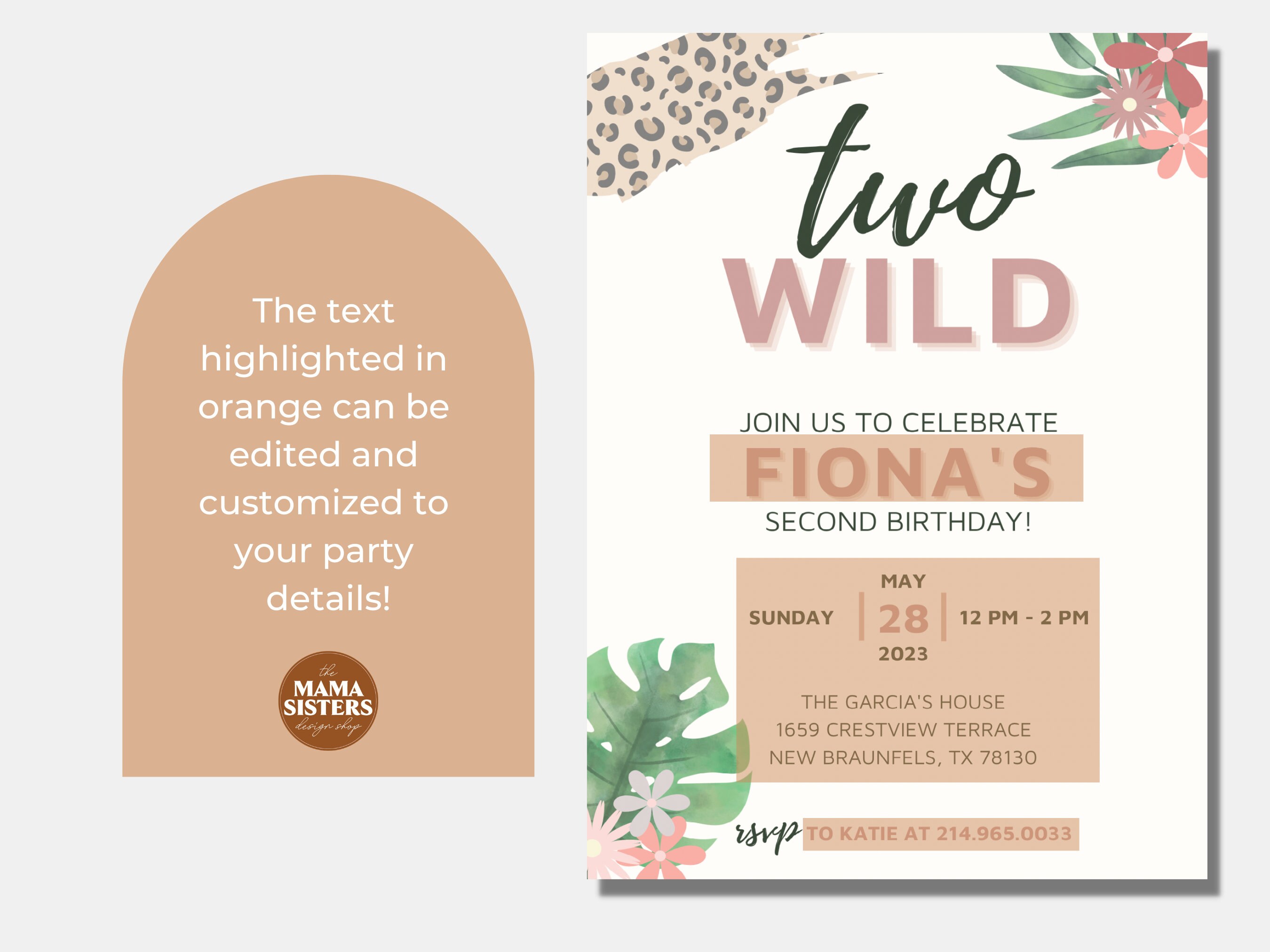 Two Wild Invitation Girl Two Wild Invite Girl Two Wild - Etsy