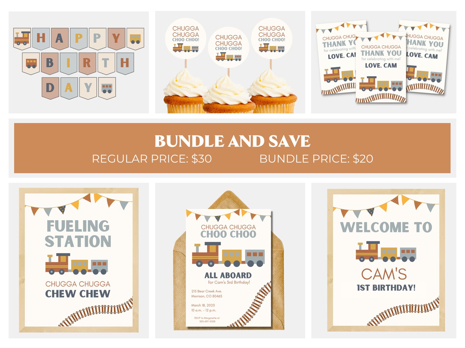 Editable Train Birthday Invitation | Train Party Invite | Train Party ...