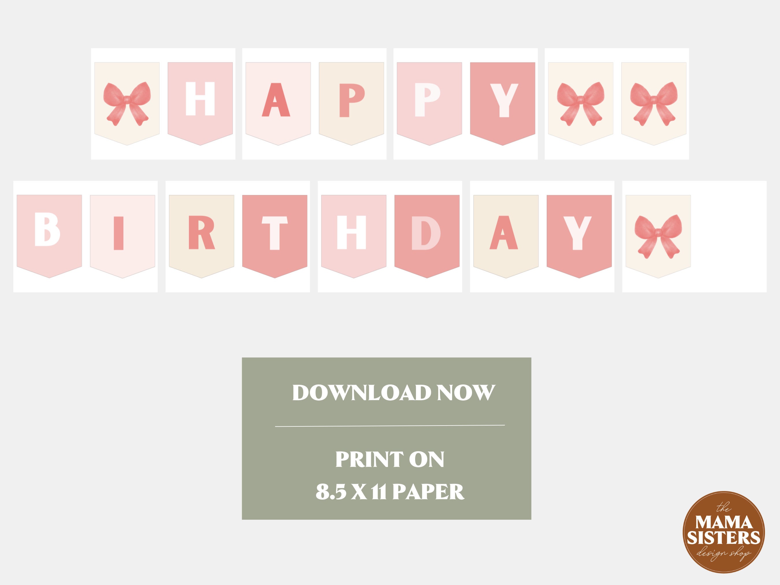 Pink Bow Birthday Decor, Bow Birthday Banner, Bow Birthday Decorations ...