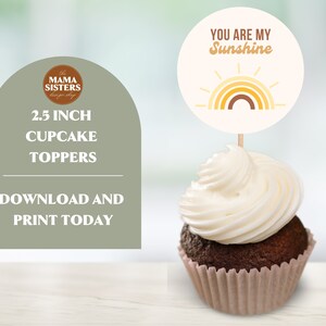 Sun Cupcake Topper | Sunshine Cupcake Topper | You Are My Sunshine ...