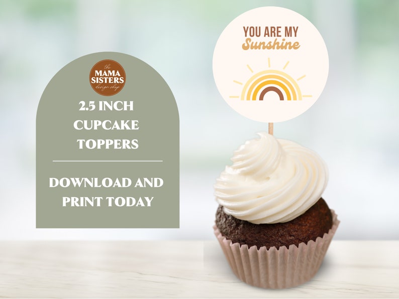 Sun Cupcake Topper Sunshine Cupcake Topper You Are My - Etsy