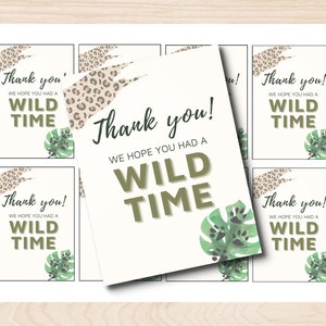 TWO Wild Favor Tag | TWO Wild Thank You Tag | TWO Wild Party Favor Tag ...