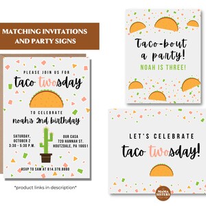 Taco Bout A Party Editable Birthday Sign Taco Twosday Party - Etsy