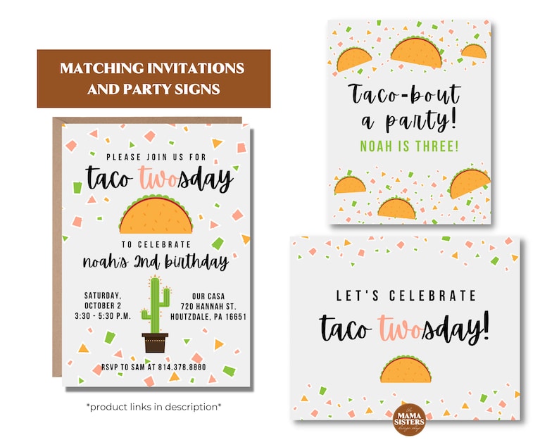Taco Bout A Party Editable Birthday Sign Taco Twosday Party - Etsy
