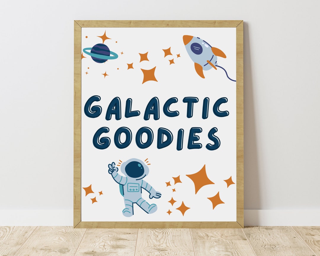 Space Party Decor, Space Party Signs, Space Birthday Sign, Space ...