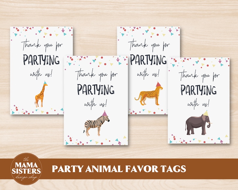 Editable Party Animals Birthday Welcome Sign | Party Animal Birthday ...