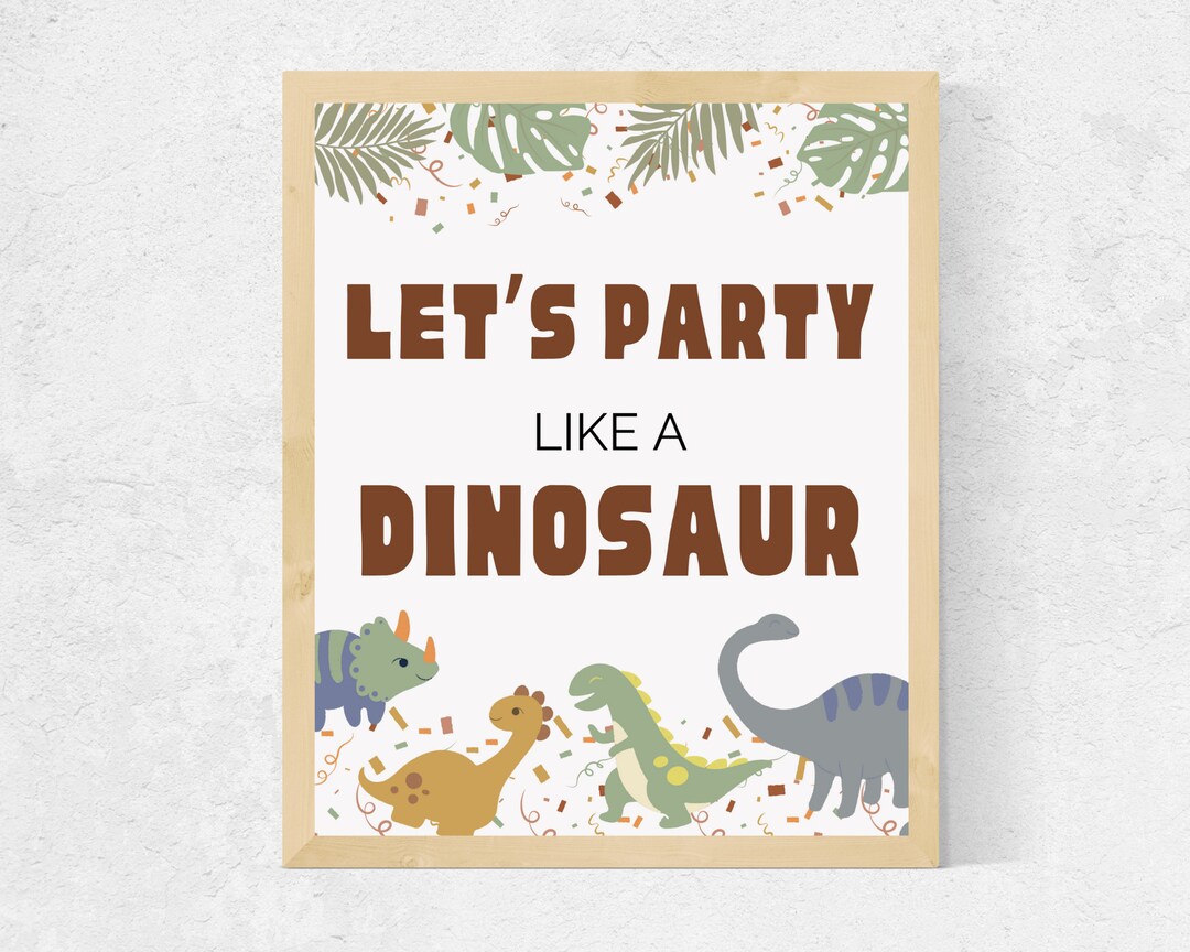 Three Rex Birthday Party Decor Three Rex Party Sign Dinosaur - Etsy