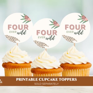 Four Ever Wild Favor Tag, Four Ever Wild Party Favors, Four Ever Wild ...