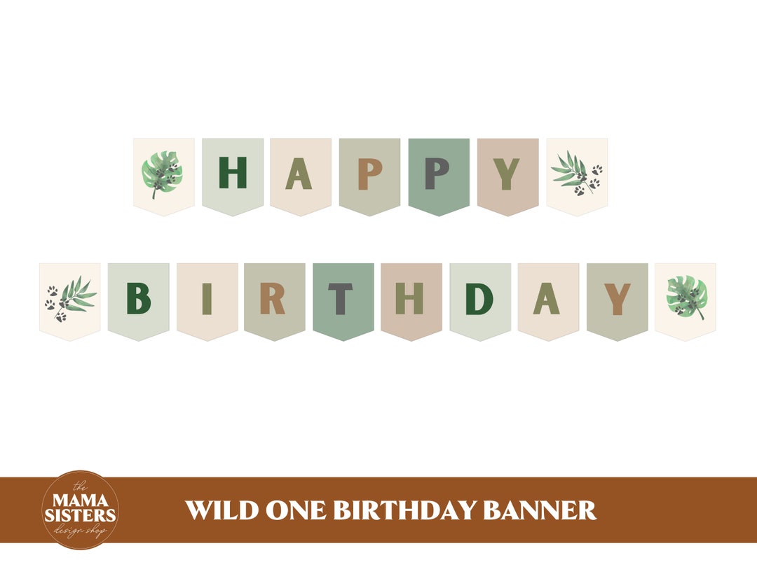 Wild ONE Birthday Banner | Wild One Party Decorations | Wild One ...