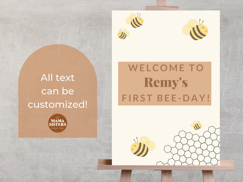 Bee Party Welcome Sign Bee Day Welcome Sign Bee Day Party - Etsy