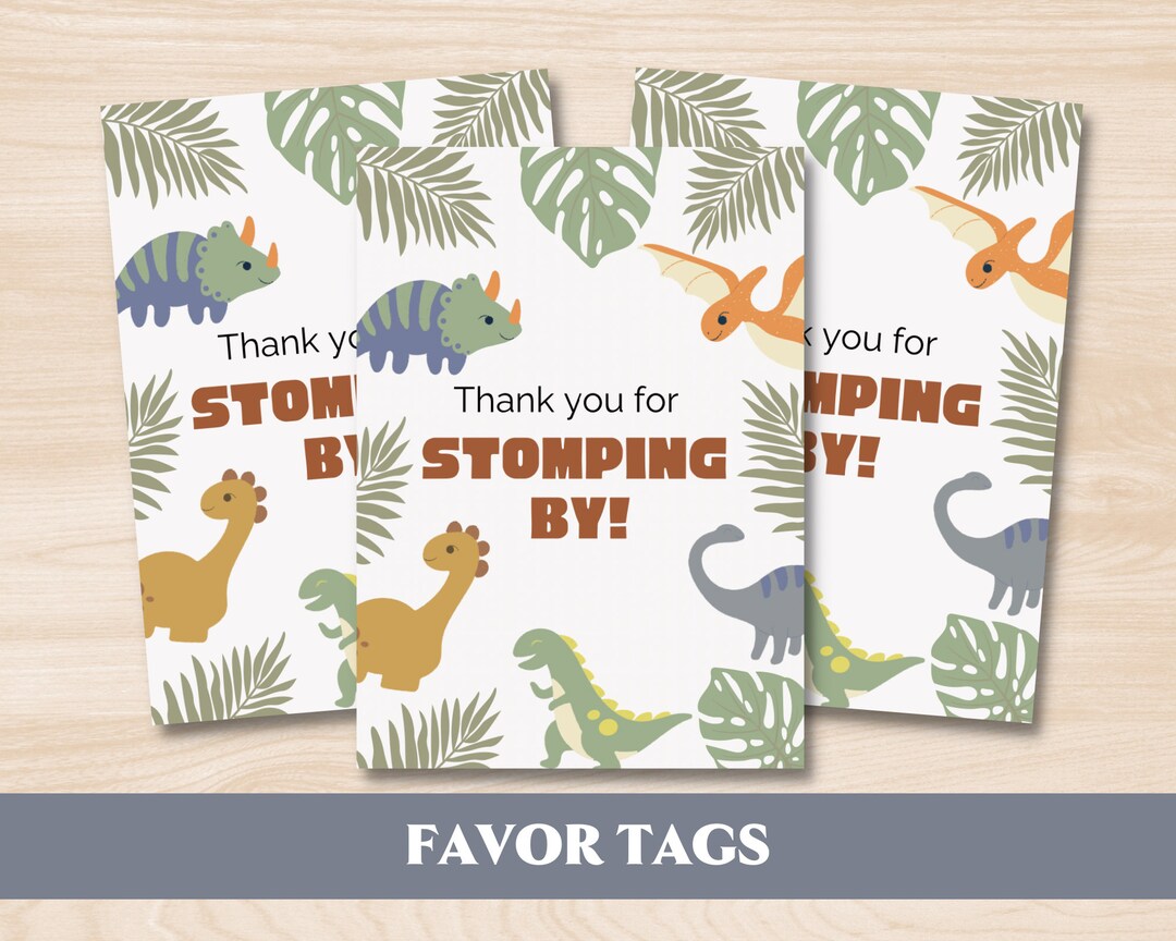 Three Rex Favor Tag, Three Rex Favors, Three Rex Party Favor, Three Rex ...