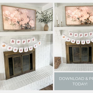 Easter Banner Printable | Happy Easter Garland | Easter Decoration ...