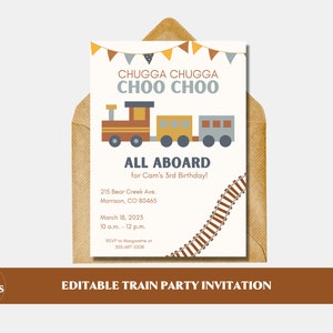 Train Party Welcome Sign | Train Birthday Party Decor | Train Party ...