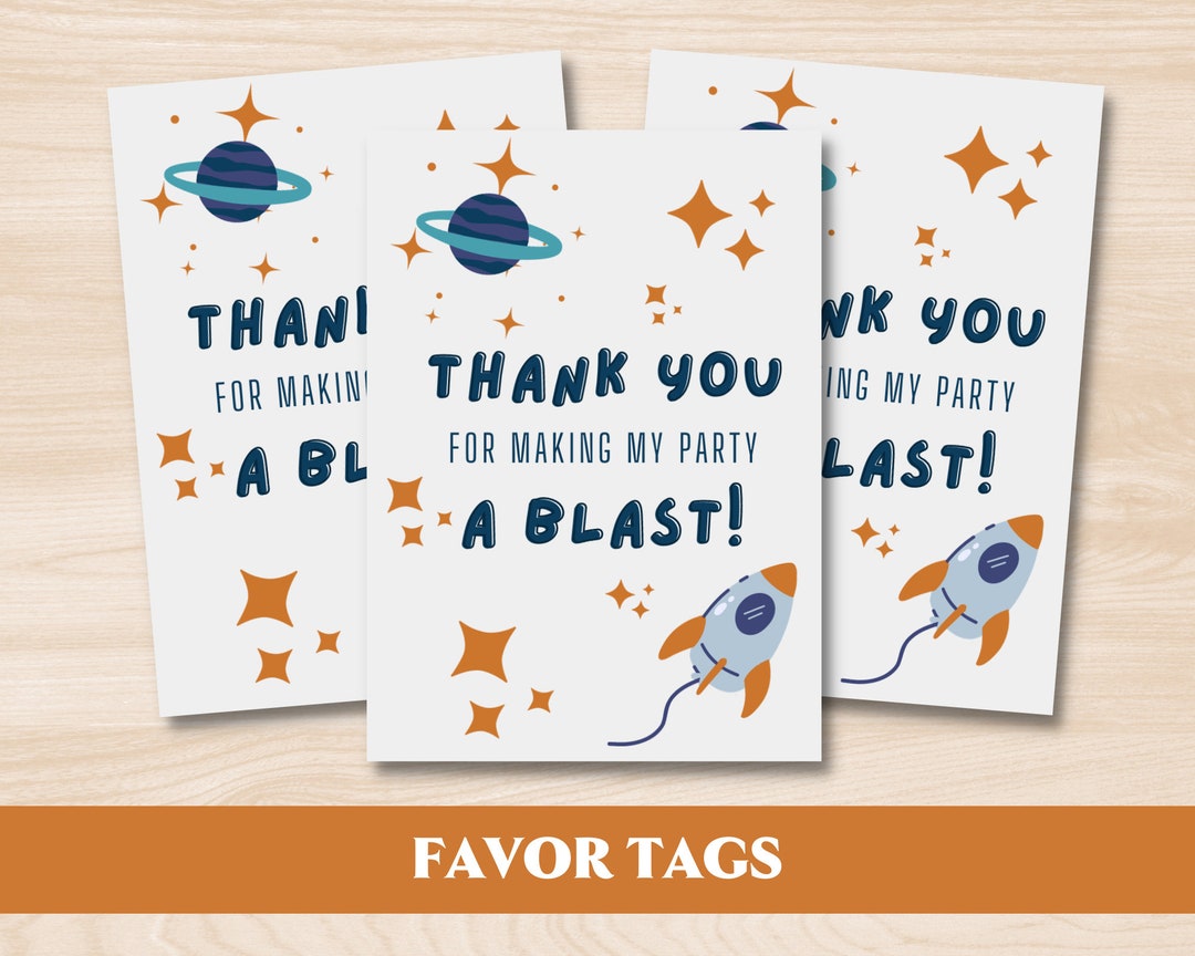 Space Party Favor Tags, Space Favor Tag, Space Party Decor, Space ...