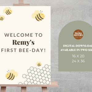 Bee Party Welcome Sign, Bee Day Welcome Sign, Bee Day Party Decor for ...