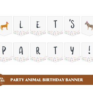 Editable Party Animals Birthday Sign | Party Animals Birthday Decor ...