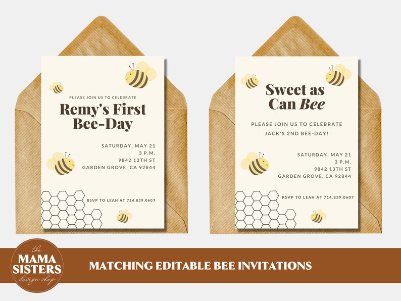 Editable Bee Party Sign Bee Party Welcome Sign 1st Bee Day - Etsy