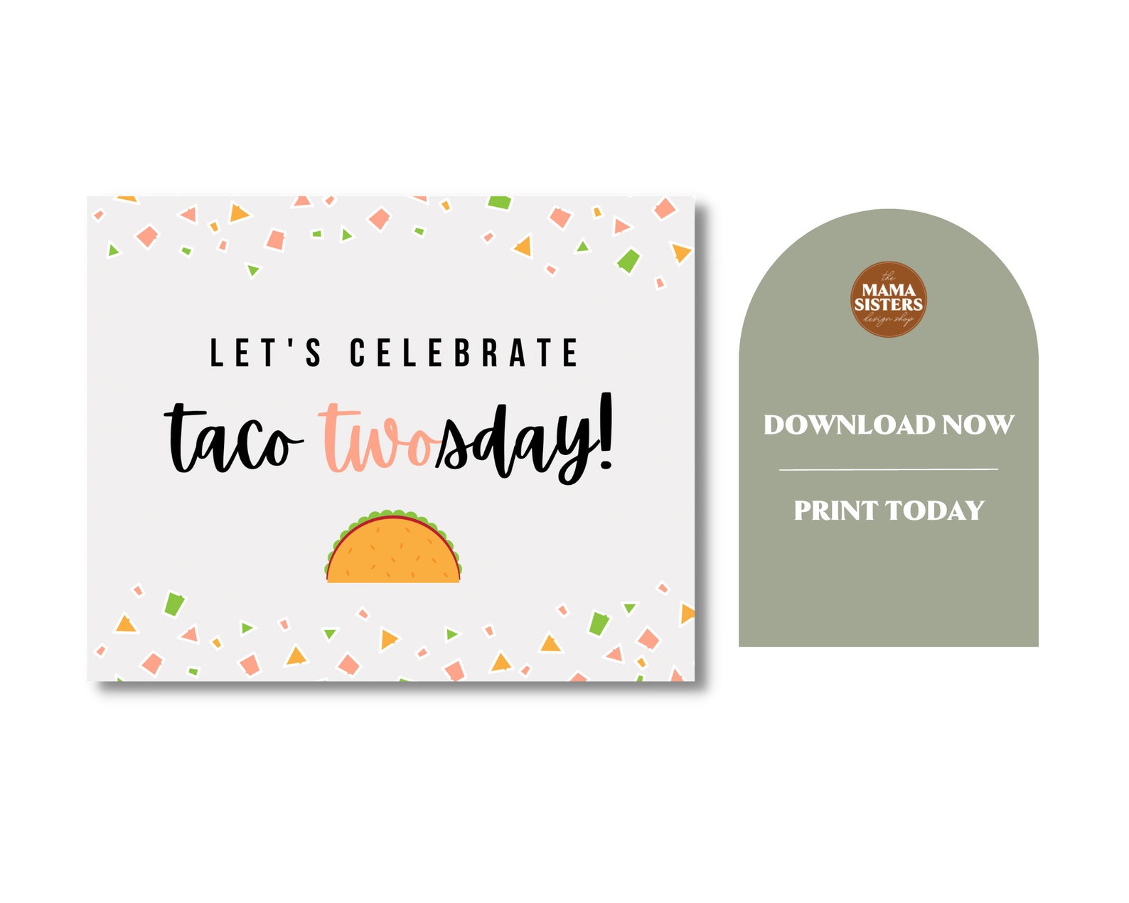 Taco Twosday Birthday Party Sign 2nd Birthday Decor Fiesta - Etsy
