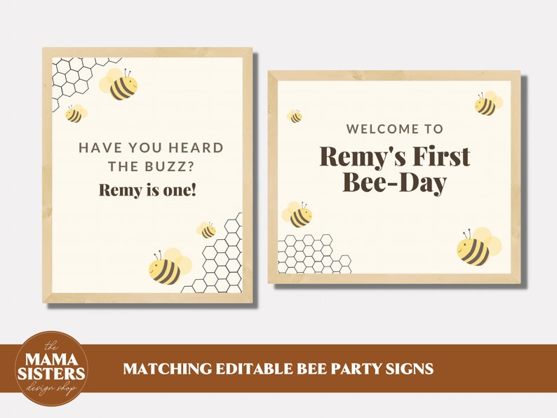 Editable Bee Birthday Invitation Bee Day Party 1st Bee Day - Etsy