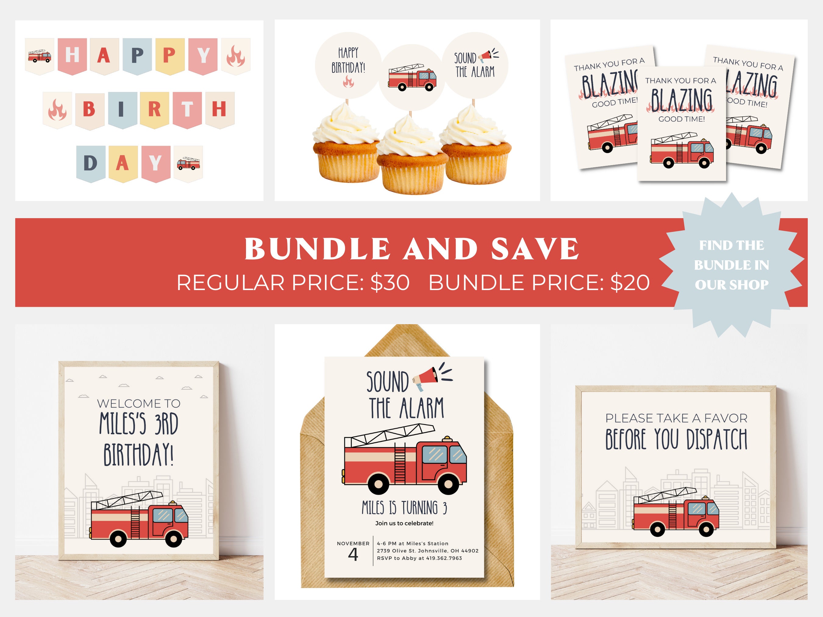 Fire Truck Birthday Banner Fire Truck Banner Fire Truck - Etsy