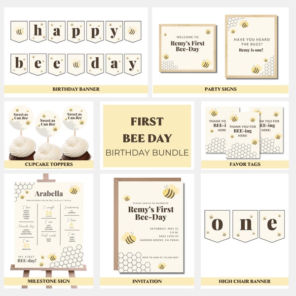 Bee Birthday Decorations - Etsy