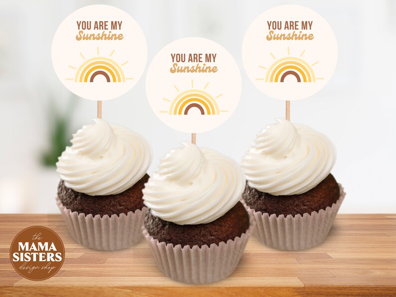 Sun Cupcake Topper Sunshine Cupcake Topper You Are My - Etsy