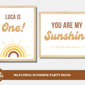 Editable Sunshine Birthday Decoration | You Are My Sunshine Party Sign ...