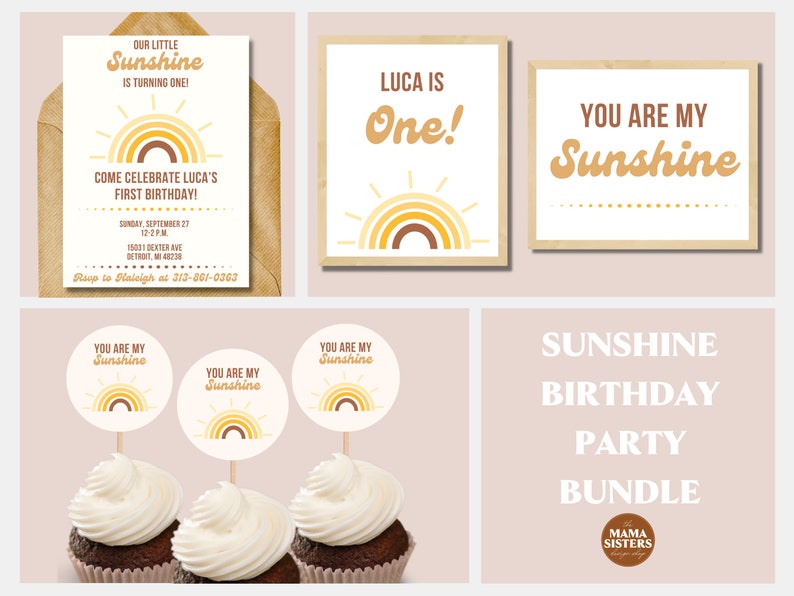 Sun Cupcake Topper Sunshine Cupcake Topper You Are My - Etsy