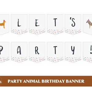 Party Animal Banner Printable Party Animal Birthday Party Decor Party ...