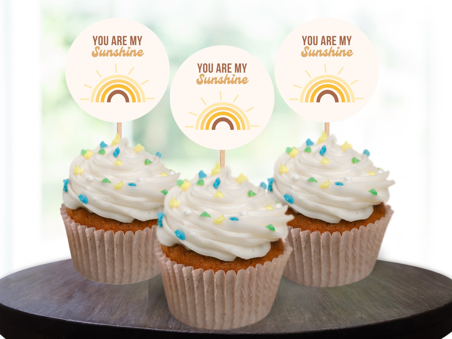 Sun Cupcake Topper Sunshine Cupcake Topper You Are My - Etsy