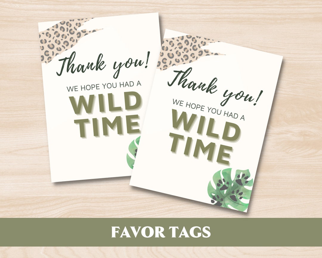 Wild One Favor Tag, Wild One Party Favors, Wild One Party Decor, Wild ...