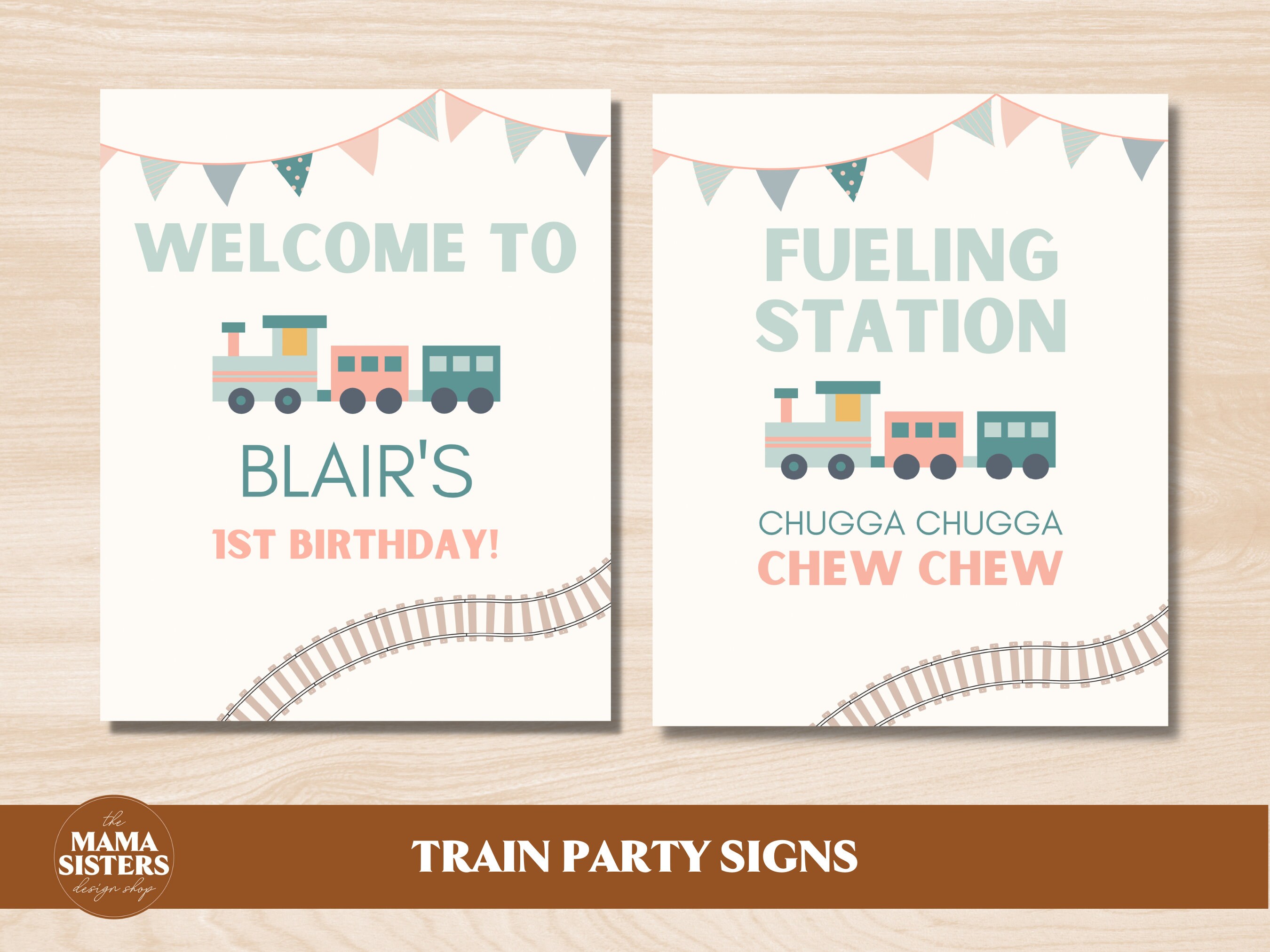 Editable Train Birthday Invitation Pink Train Party Decor - Etsy