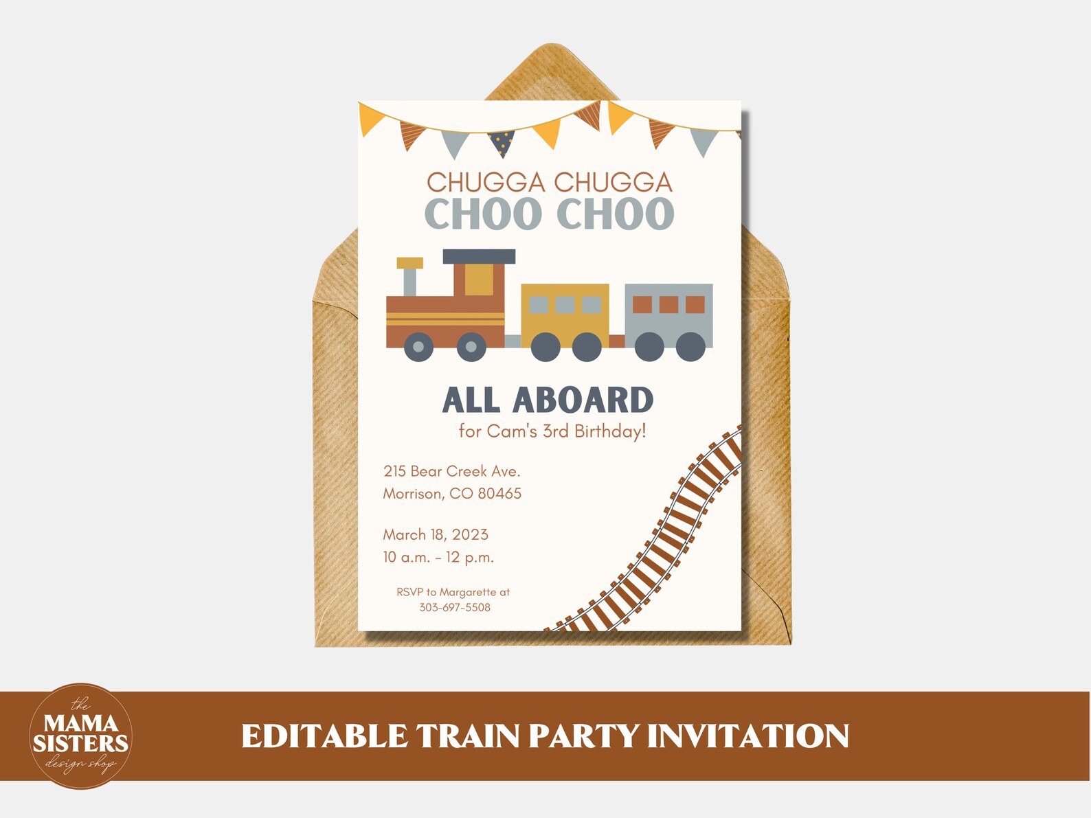 Editable Train Birthday Invitation Train Party Invite - Etsy