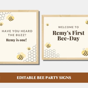 Bee Party Welcome Sign, Bee Day Welcome Sign, Bee Day Party Decor for ...