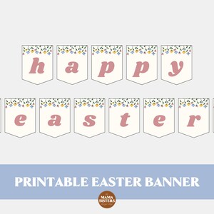 Printable Easter Banner | Happy Easter Garland | Easter Decoration ...
