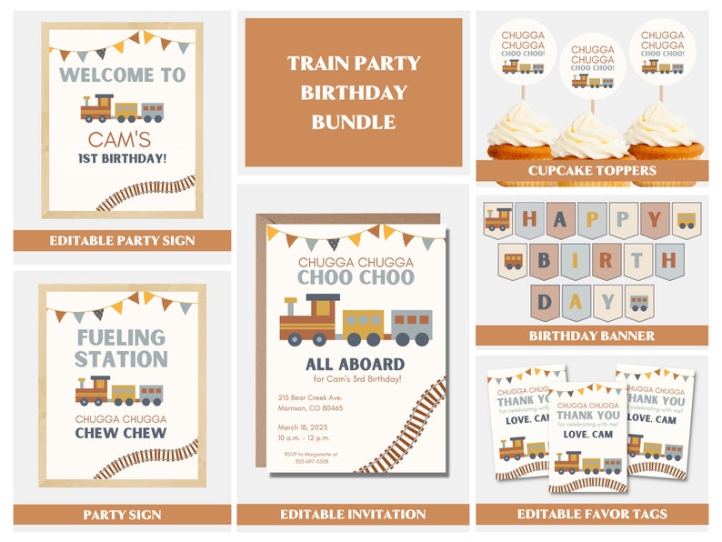 Editable Train Birthday Invitation Train Party Invite - Etsy