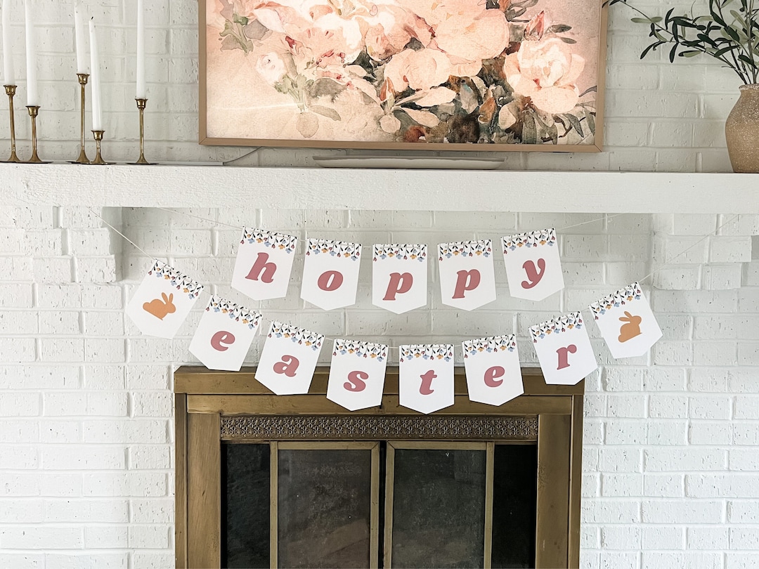 Easter Banner Printable | Happy Easter Garland | Easter Decoration ...