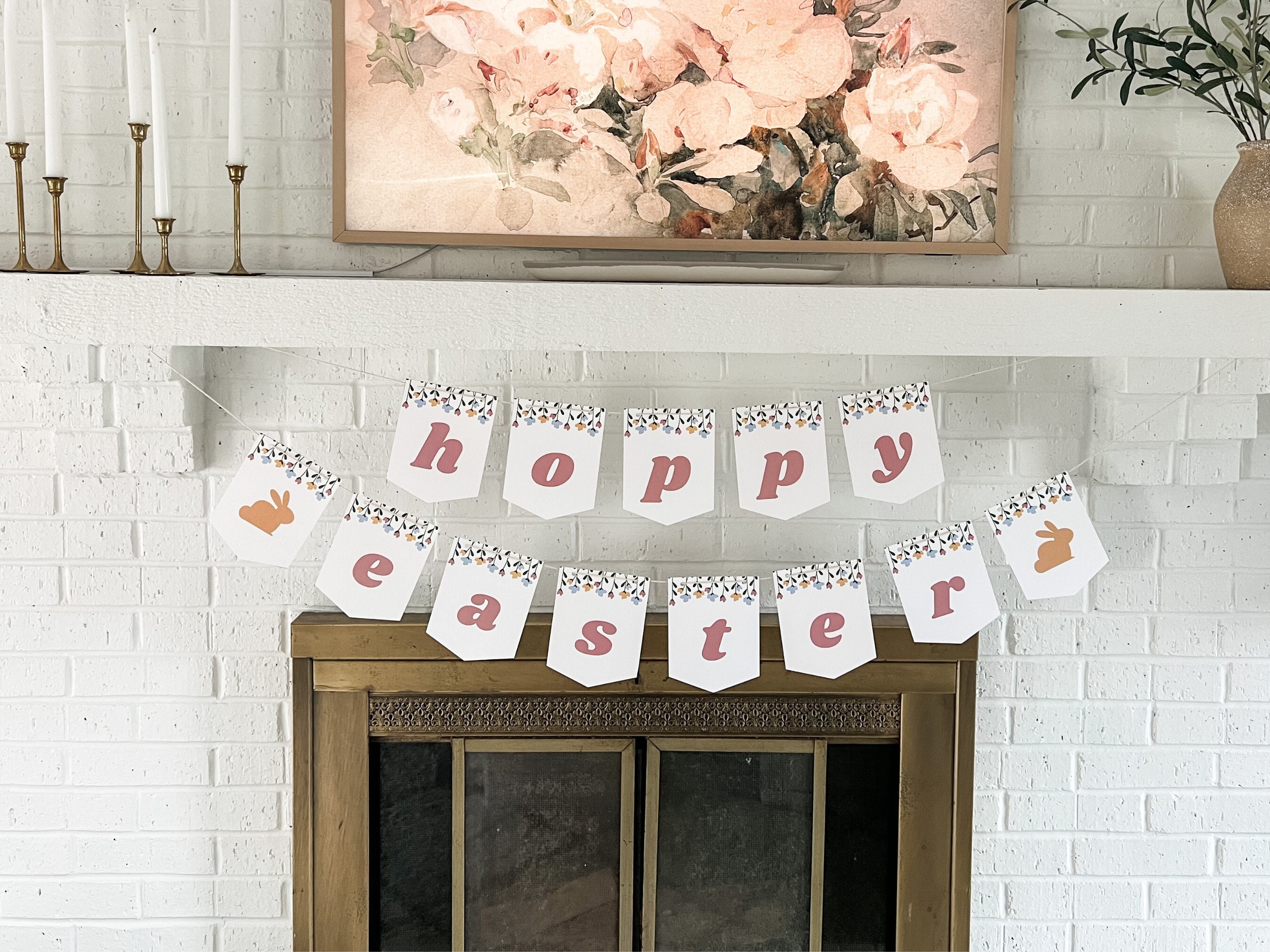 Easter Banner Printable Happy Easter Garland Easter - Etsy