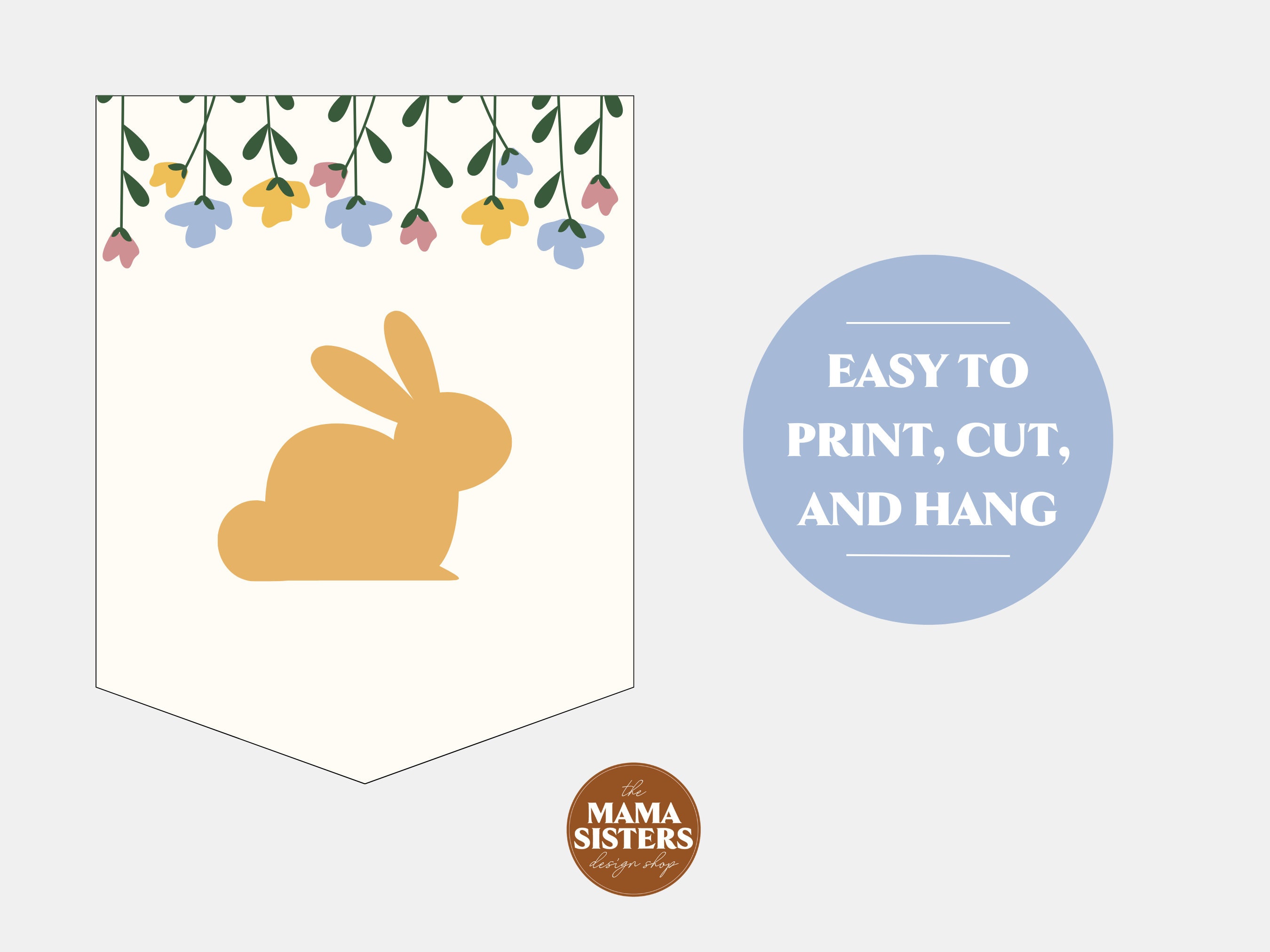 Easter Banner Printable Happy Easter Garland Easter - Etsy