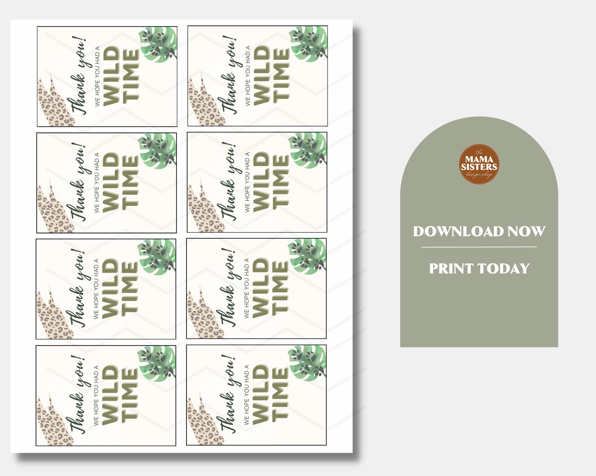 Young Wild and Three Favor Tag, Young Wild and Three Party Favors ...