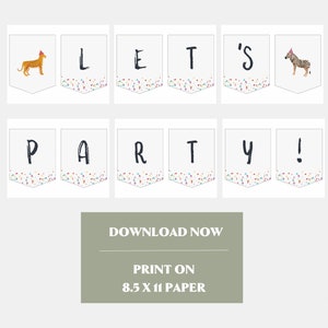 Party Animal Banner | Printable Party Animal Birthday Party Decor ...