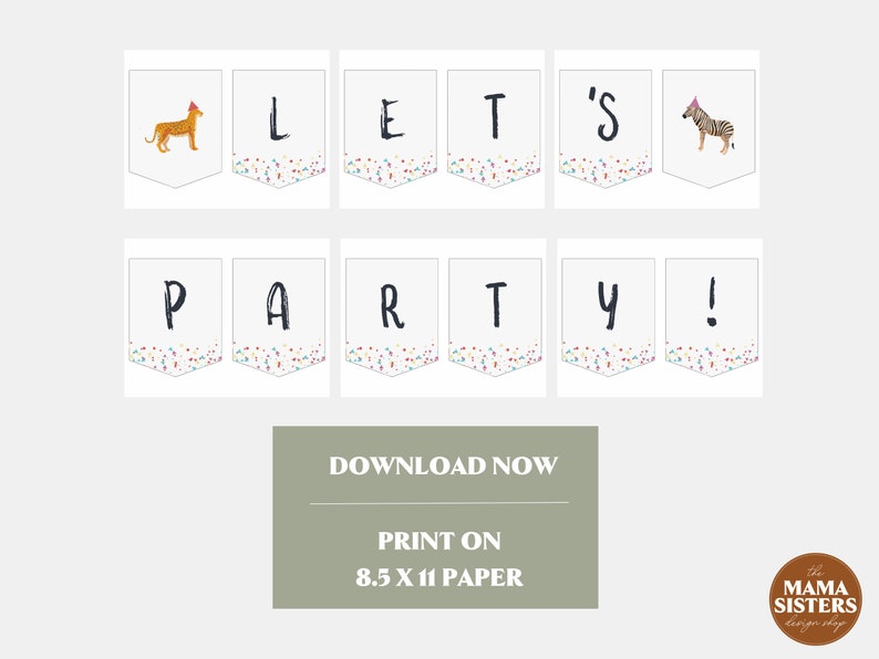 Party Animal Banner Printable Party Animal Birthday Party - Etsy