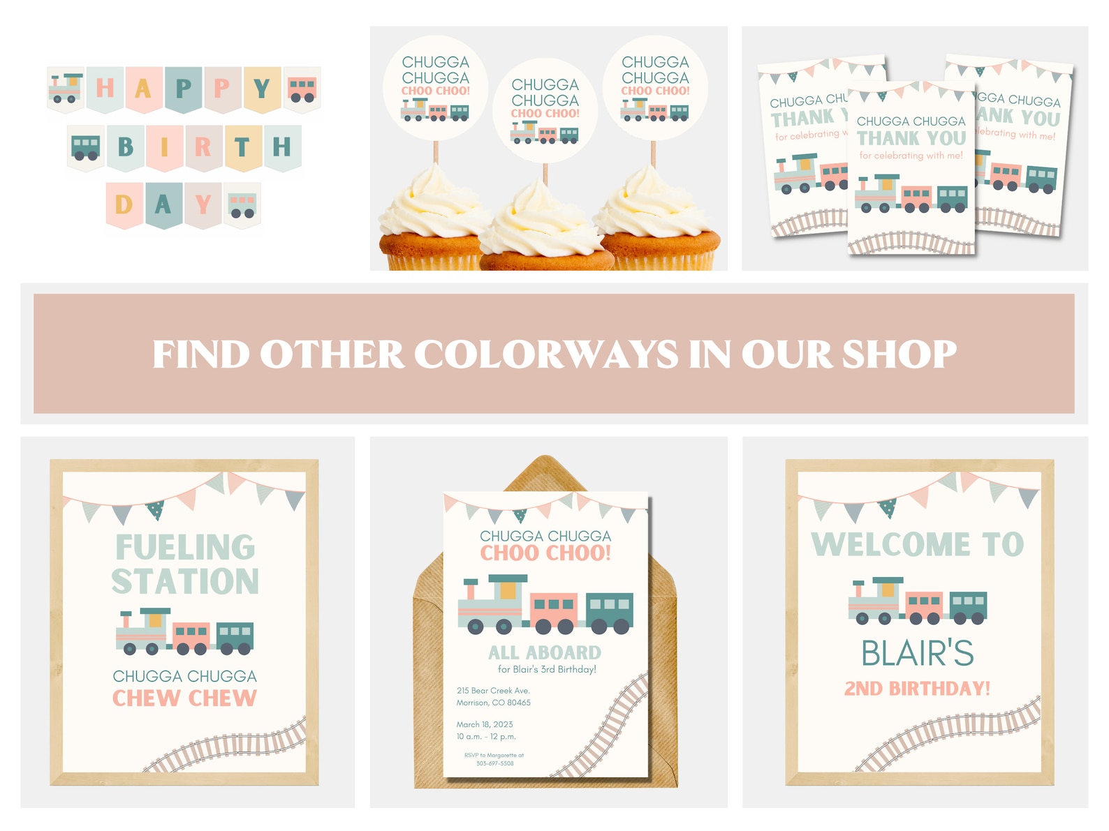 Editable Train Birthday Invitation | Train Party Invite | Train Party ...