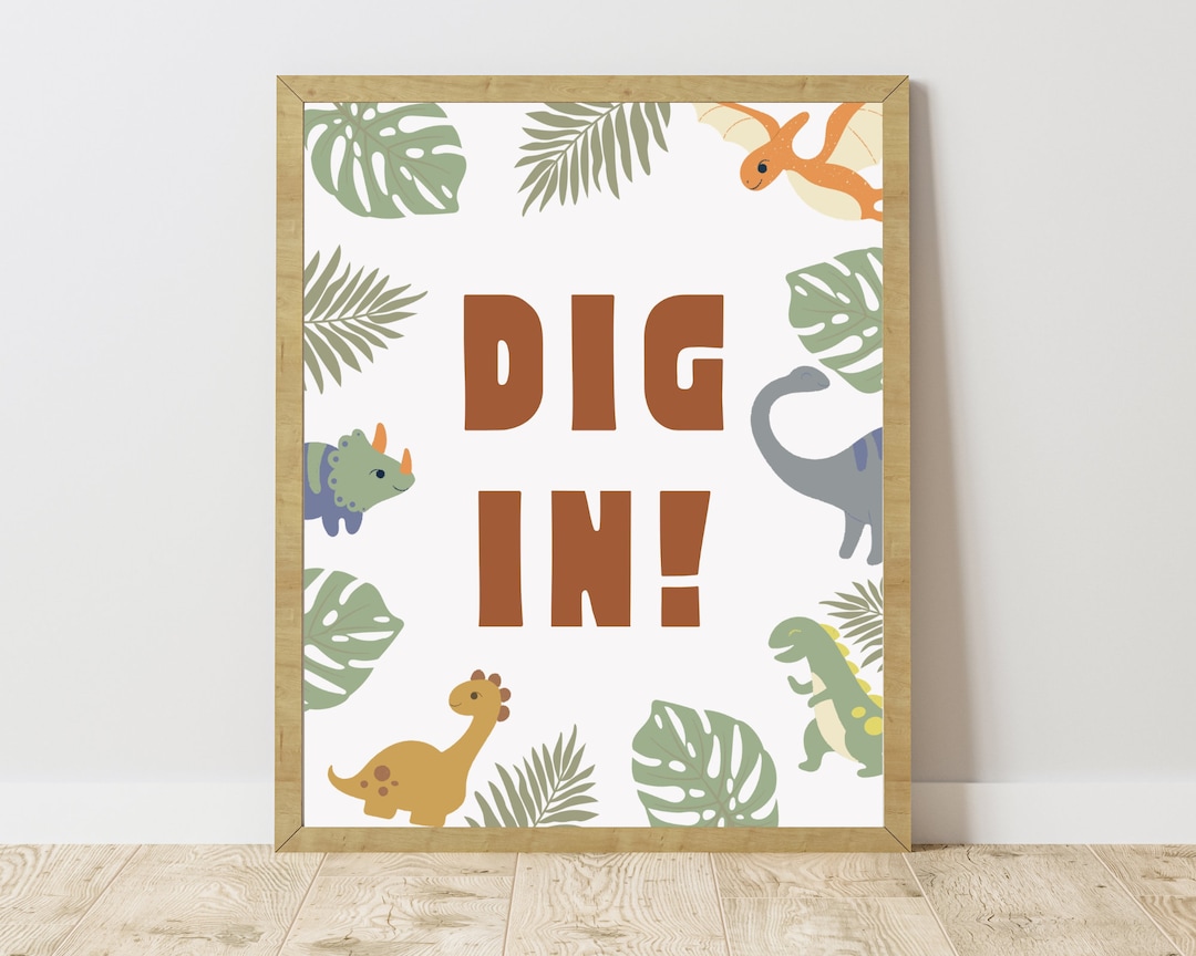 Dinosaur Party Sign, Dinosaur Birthday Party Decor, Dinosaur Birthday ...