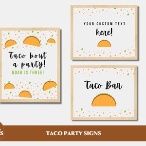 Taco Bout A Party Editable Birthday Sign | Taco Twosday Party Sign ...