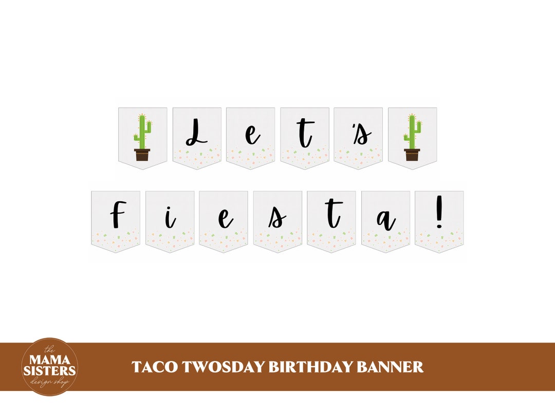 Taco Twosday Banner | Taco Twosday Birthday Banner | Taco Twosday Party ...