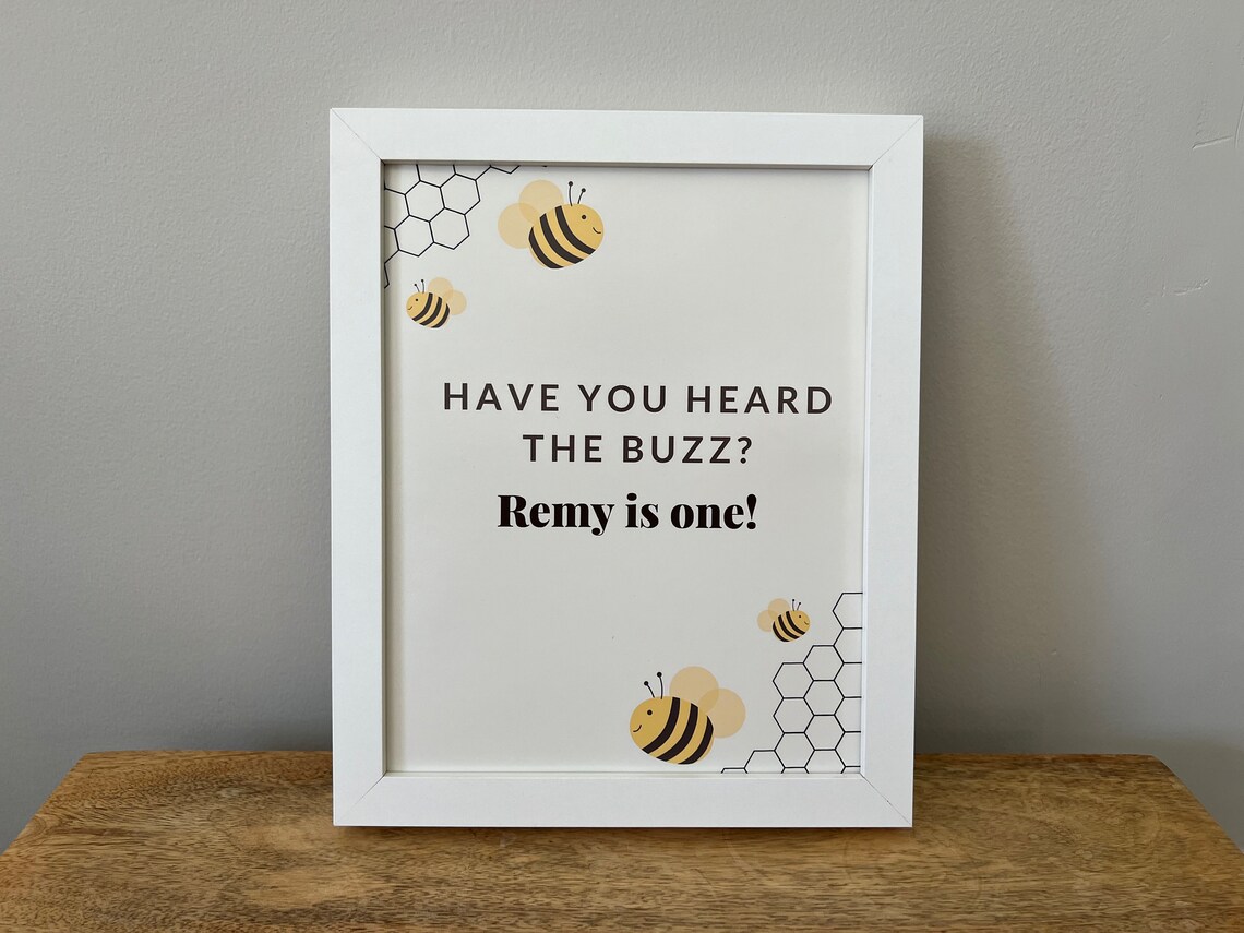 Editable Bee Party Sign 1st Bee Day Party Bee Party - Etsy